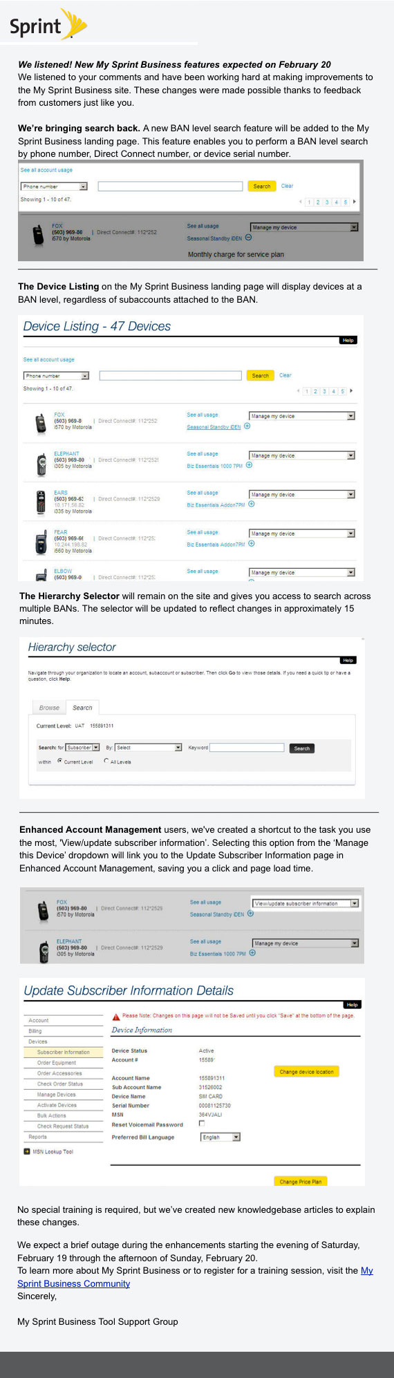 New Website Updates For Sprint Business Users New Website Updates For Sprint Business Users